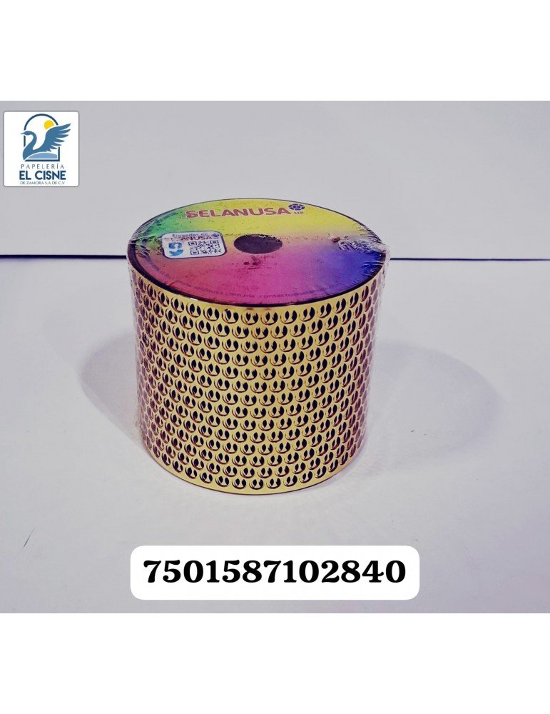 LISTON PERFORADO SEDERIA METALICO ORO C/35MT